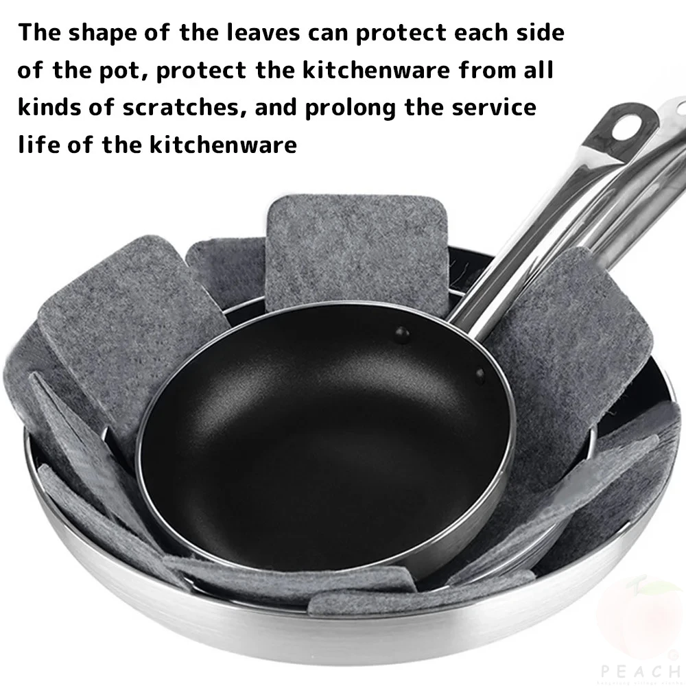 Pot and Pan Protectors 12Pcs Pot Dividers Pad Non-woven 3 Sizes Pans ...