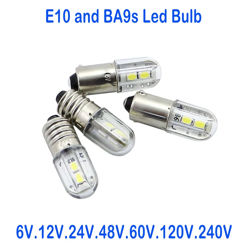 AMYWNTER-E10-Ba9s-Led-6V-T4w-1w-Indicator-Light-Bulb-6-3V-12V-24V-48V ...