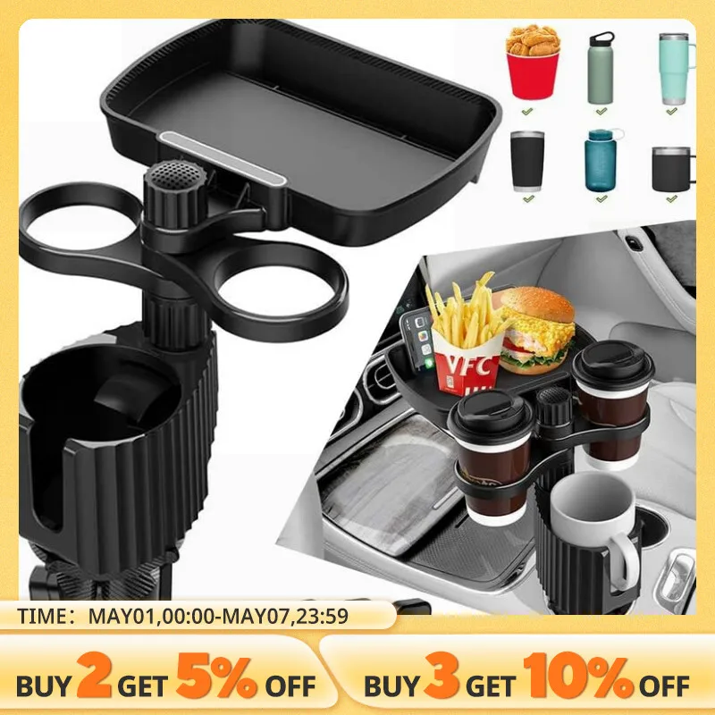 Car-Cup-Holder-Expander-Tray-with-Detachable-Car-Cup-Holder-Tray-Car ...