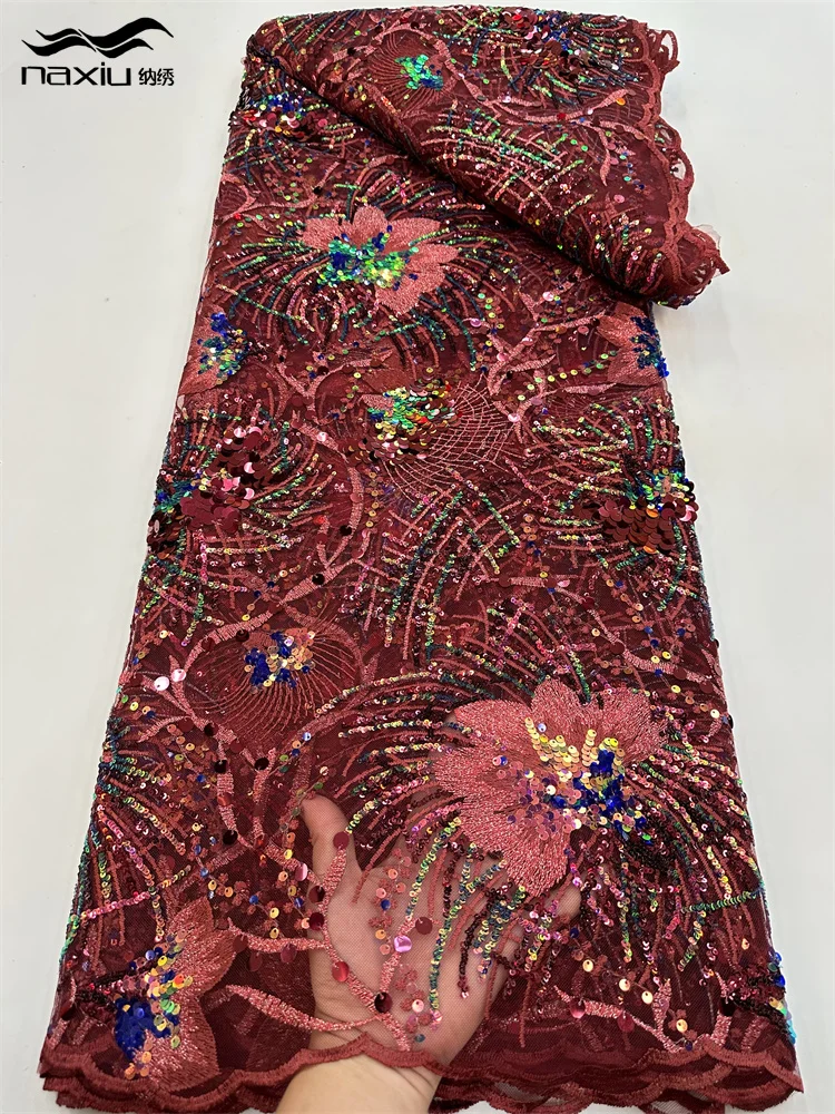 Madison-Red-African-Lace-Fabric-High-Quality-Lace-Embroidery-Nigerian ...