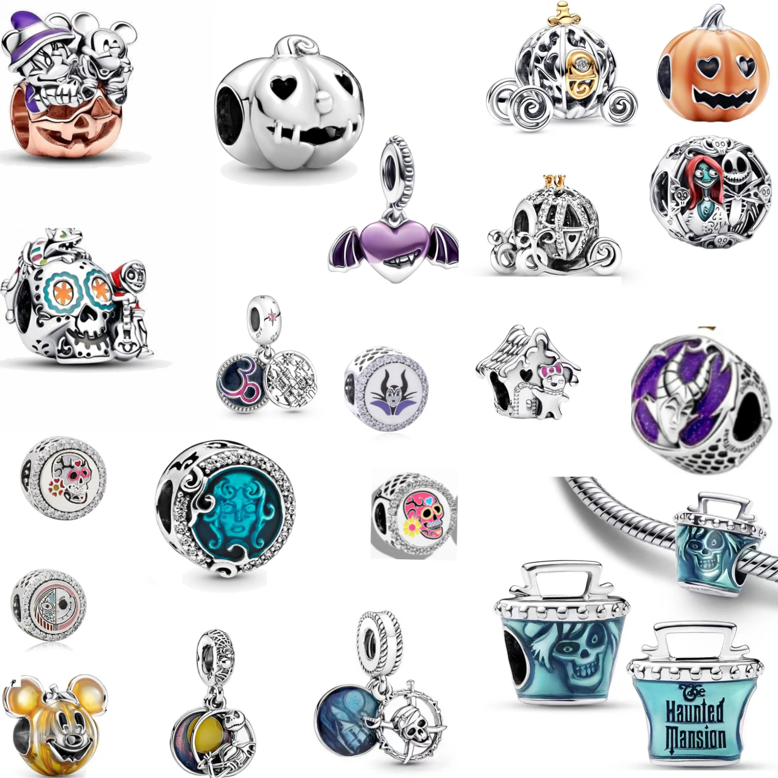 New-MINISO-925-Sterling-Silver-Glow-Pumpkin-Charm-Beads-Fit-Original ...