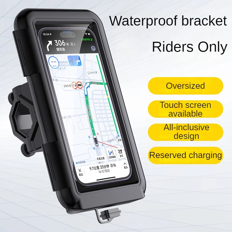 Motorcycle-Phone-Holder-Support-Moto-Bicycle-Waterproof-Case-Handlebar ...