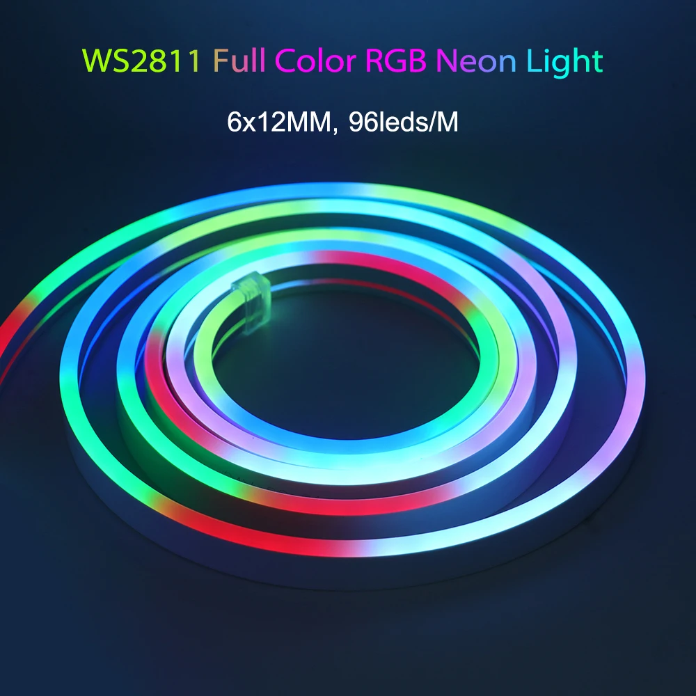 12V-24V-RGBIC-LED-Neon-Strip-5M-10M-WS2811-Dimmable-Neon-Rope-Light ...