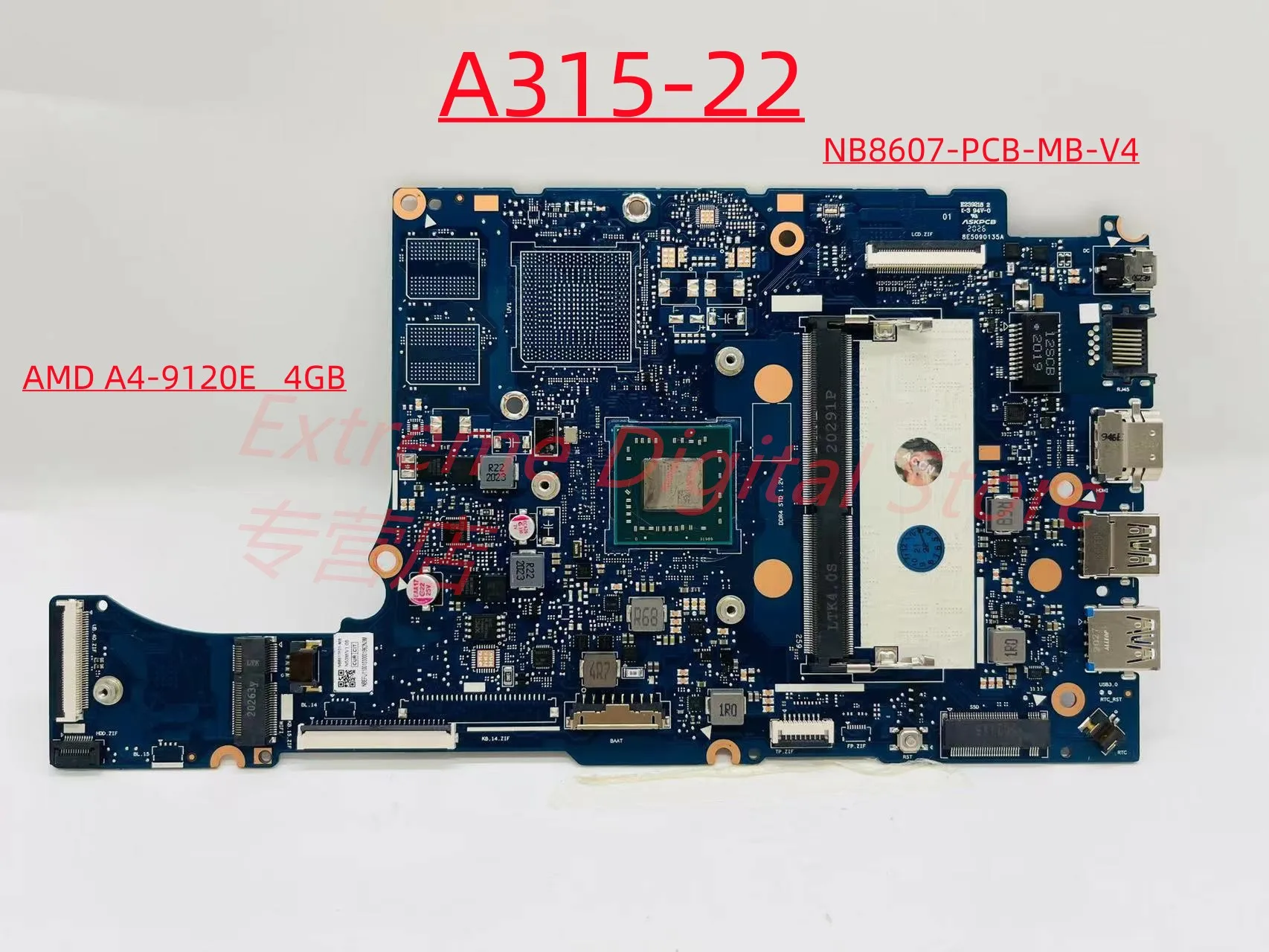 NB8607-PCB-MB-V4 motherboard is applicable FOR ACER laptop A315-22 CPU ...