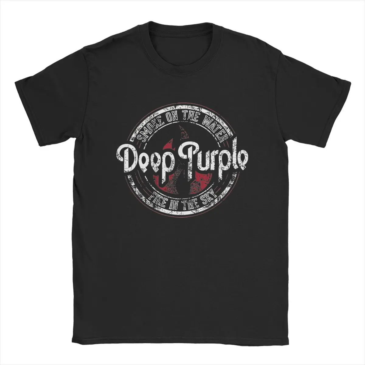 Deep-Purple-T-Shirt-Men-Novelty-100-Cotton-Tee-Shirt-Round-Collar-Short ...