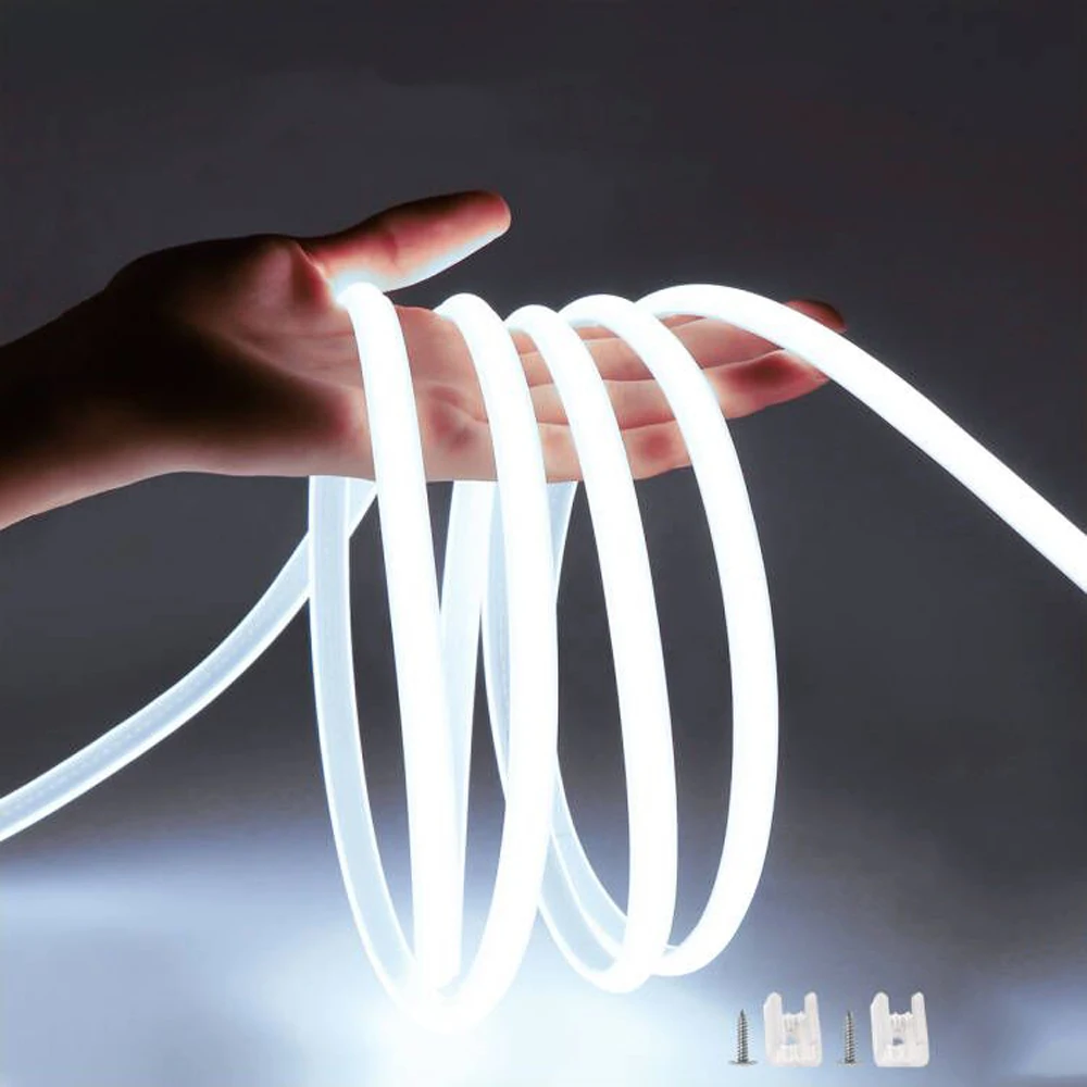 35M 30M 10M 5M 3M 110V 220V Super Bright COB LED Strip with Switch FOB ...