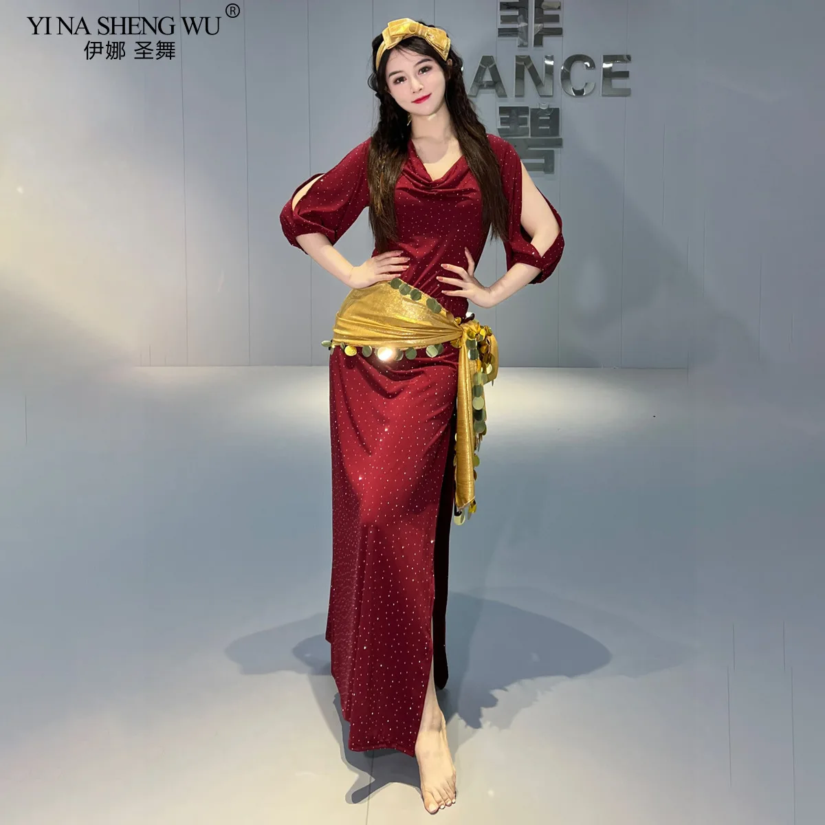 Belly Dance Performance Costume Ladies Practice Costume Costume Folk ...