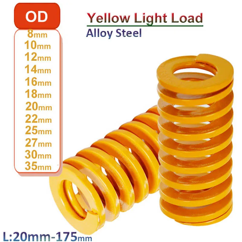 Yellow-Compression-Mould-Die-Spring-Light-Load-Spiral-Stamping-Alloy ...