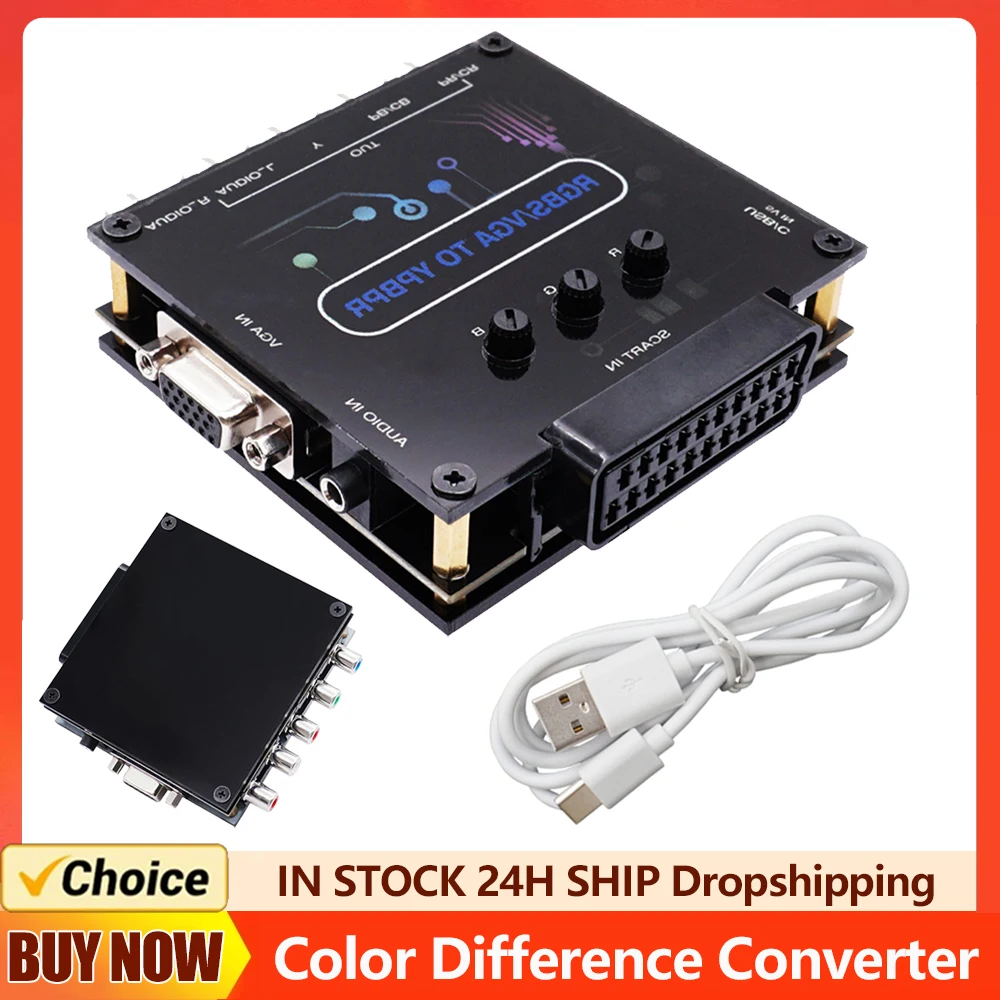 Color-Difference-Component-Converter-Brilho-de-cor-ajust-vel-RGBS-VGA ...