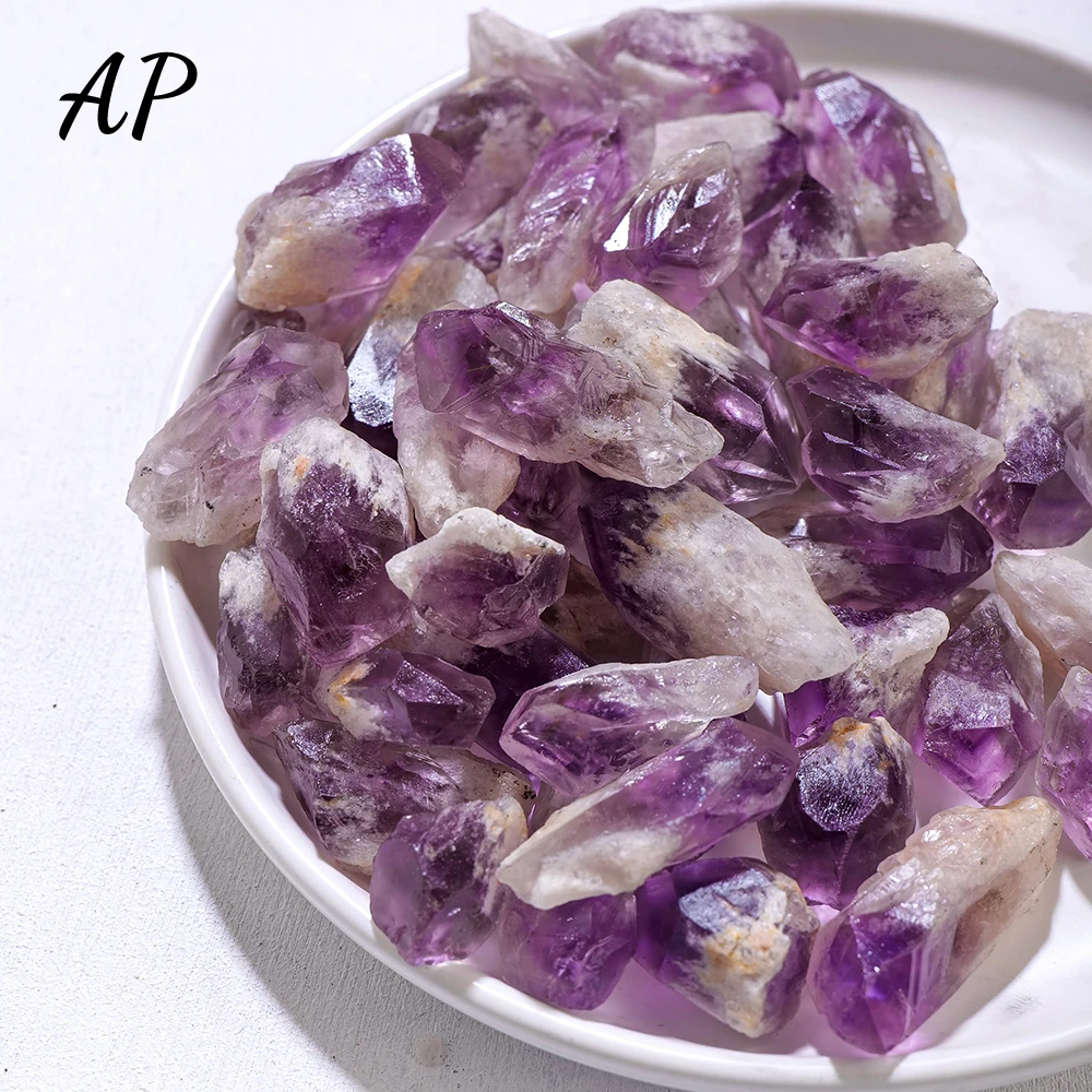 50G/bag Natural Stone Amethyst Tooth Raw Crystal Point Healing Stone ...
