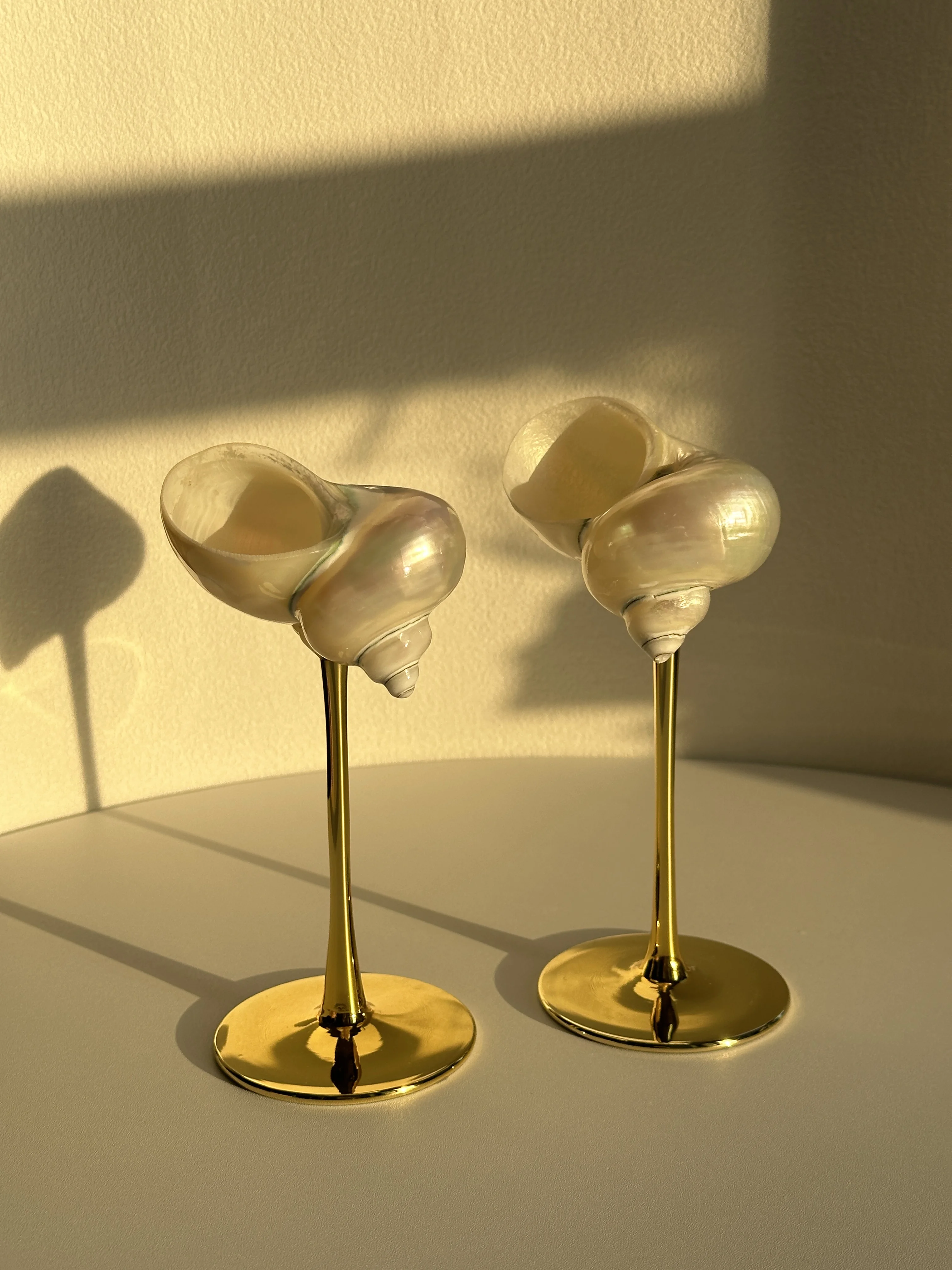 Handmade-Tall-Glass-Natural-Conch-Shell-Wine-Glass-Creative-Design ...