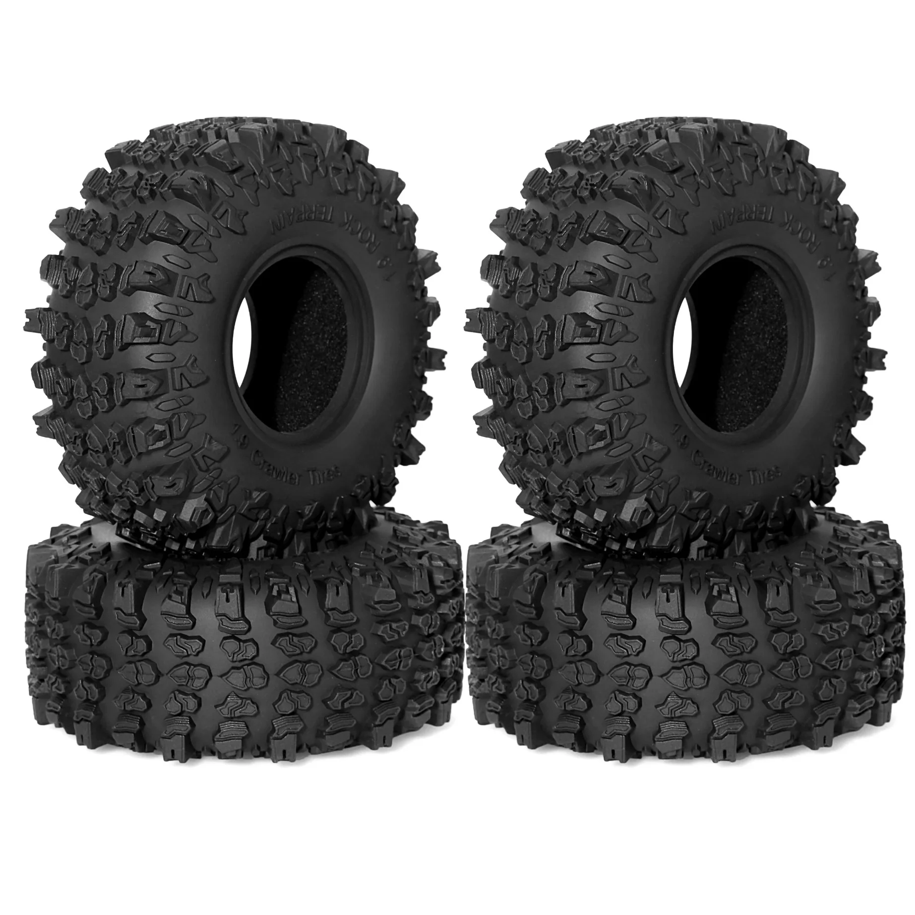 4PCS 118mm 1.9" Soft Rubber Tire Wheel Tyre for 1/10 RC Crawler Car ...