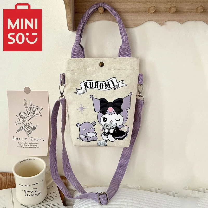 MINISO-Cartoon-Printed-Canvas-Bag-Portable-Shoulder-Bag-Fashion-Casual ...
