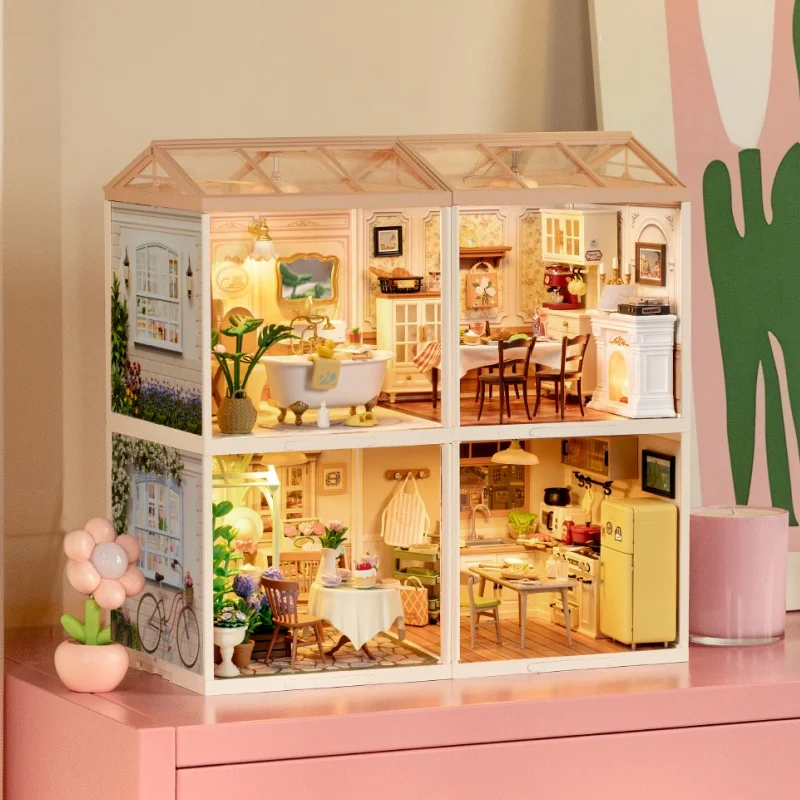 Robotime Rolife DIY Miniature Dollhouse Kit Home Garden Series Building ...