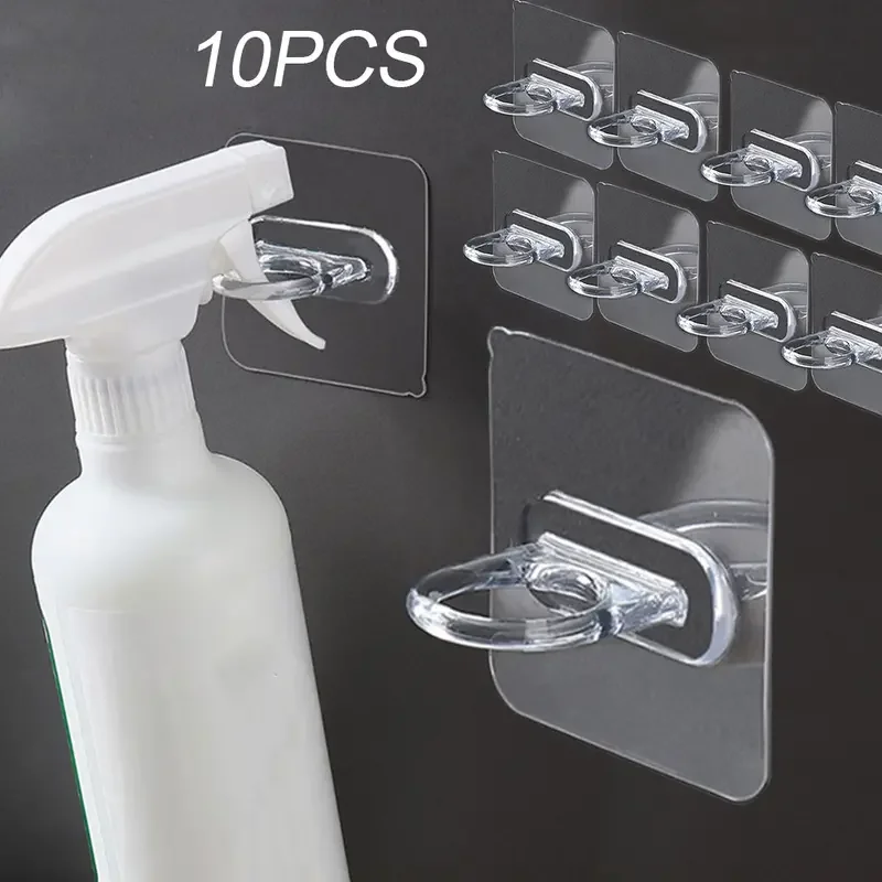 10Pcs-Household-Wall-Mounted-Multi-Functional-Round-Hook-No-Punching ...