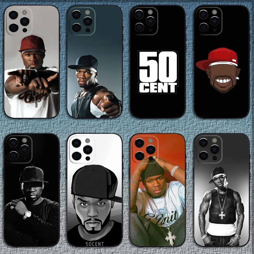 Rapper 50 C-Cent Phone Case For iPhone 16,15,14,13,12,11,Pro,X,XS,Max ...