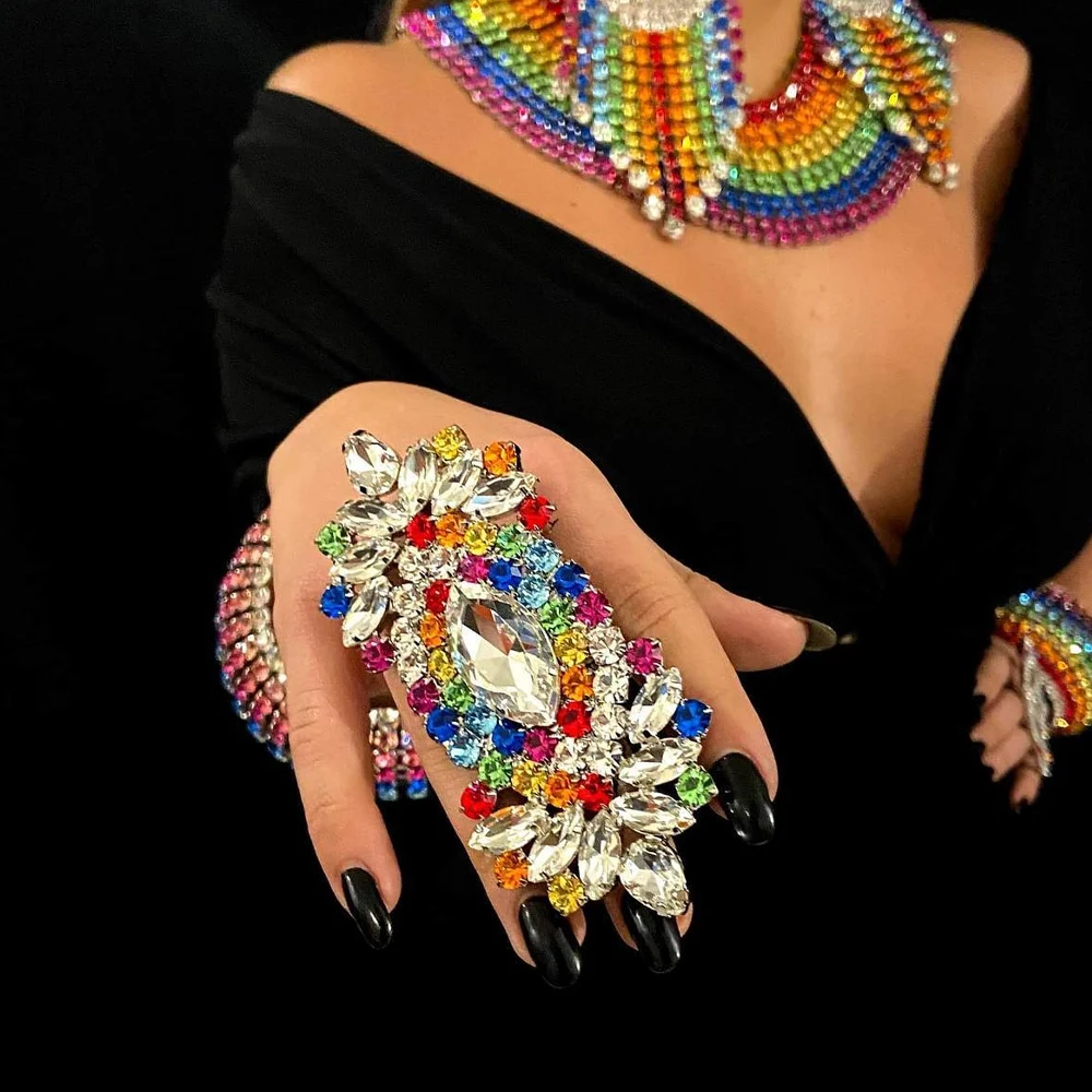 Stonefans-Colorful-Crystal-Exaggerate-Finger-Rings-Decoration-for-Women ...