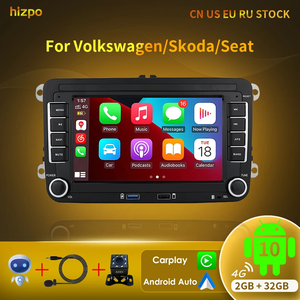 Hizpo-Car-Radio-Android-for-VW-Polo-5-Golf-Plus-Passat-B6-CC-Jetta-GLI ...