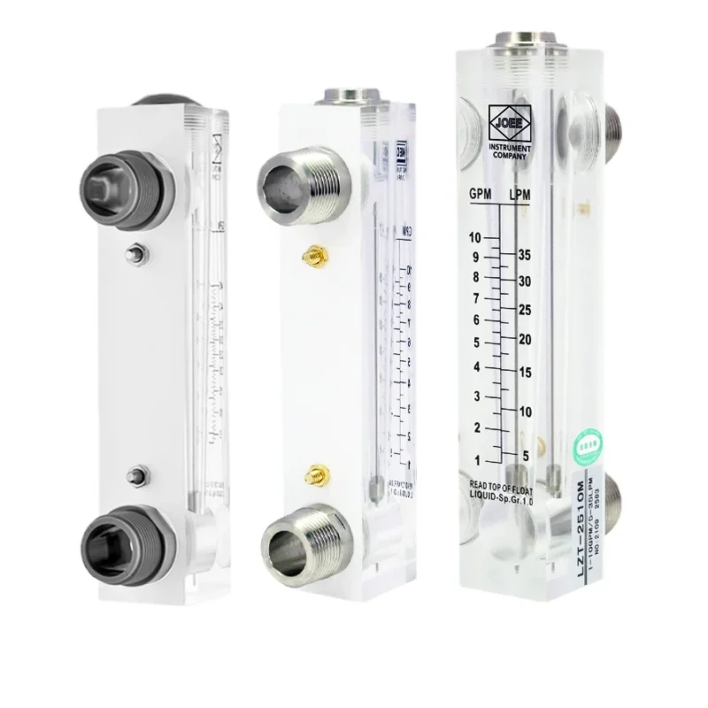 LZT Series Acrylic Liquid Glass Tube Rotameter Water Flow Meter For ...