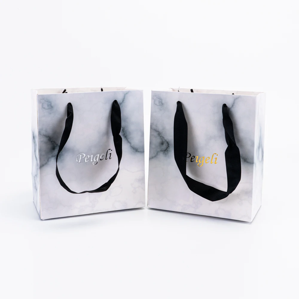 20pcs-Custom-Logo-Marble-Pattern-Paper-Tote-Bags-Handbag-Wedding-Happy ...