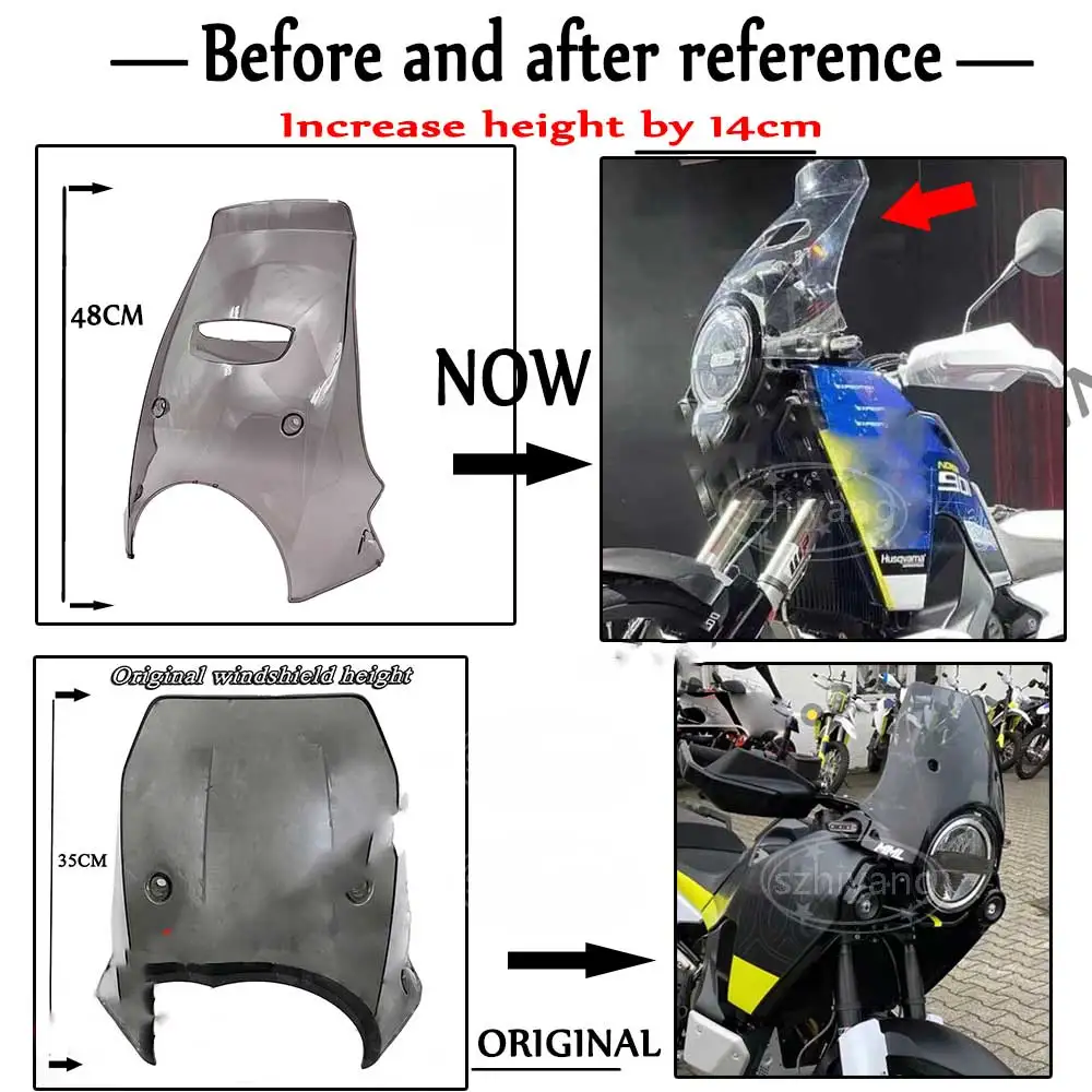 Motorcycle Windshield Covers Screen Windscreen Spoiler Motorbikes ...