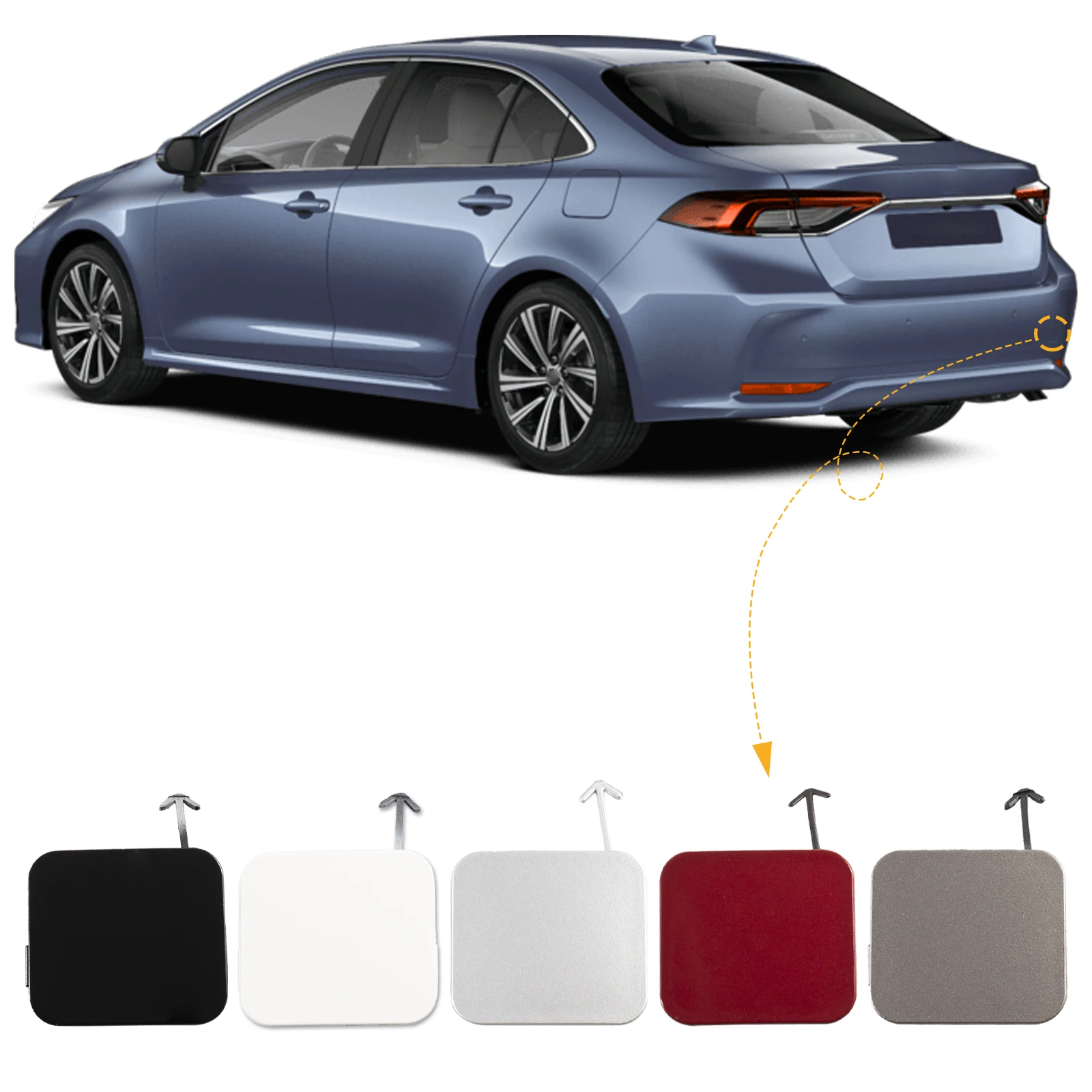 Rear-Bumper-Tow-Hook-Cap-Towing-Eye-Cover-For-Toyota-Corolla-Altis-2019 ...