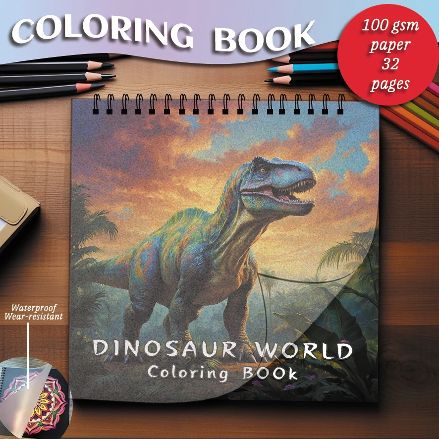 Coloring Book - 7.87 x 7.87 inches 32 pages Giant Creature Coloring ...