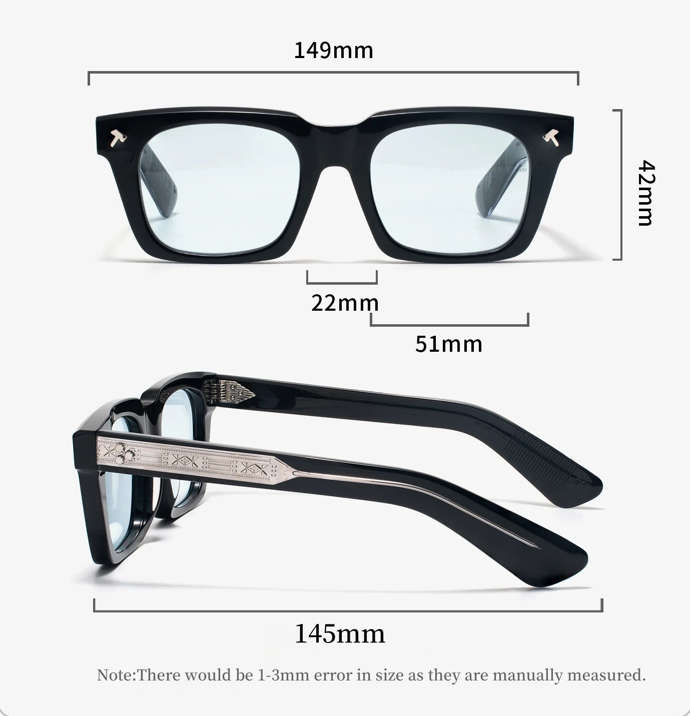 JMM Quentin популярные толстые ацетатные квадратные роскошные ...