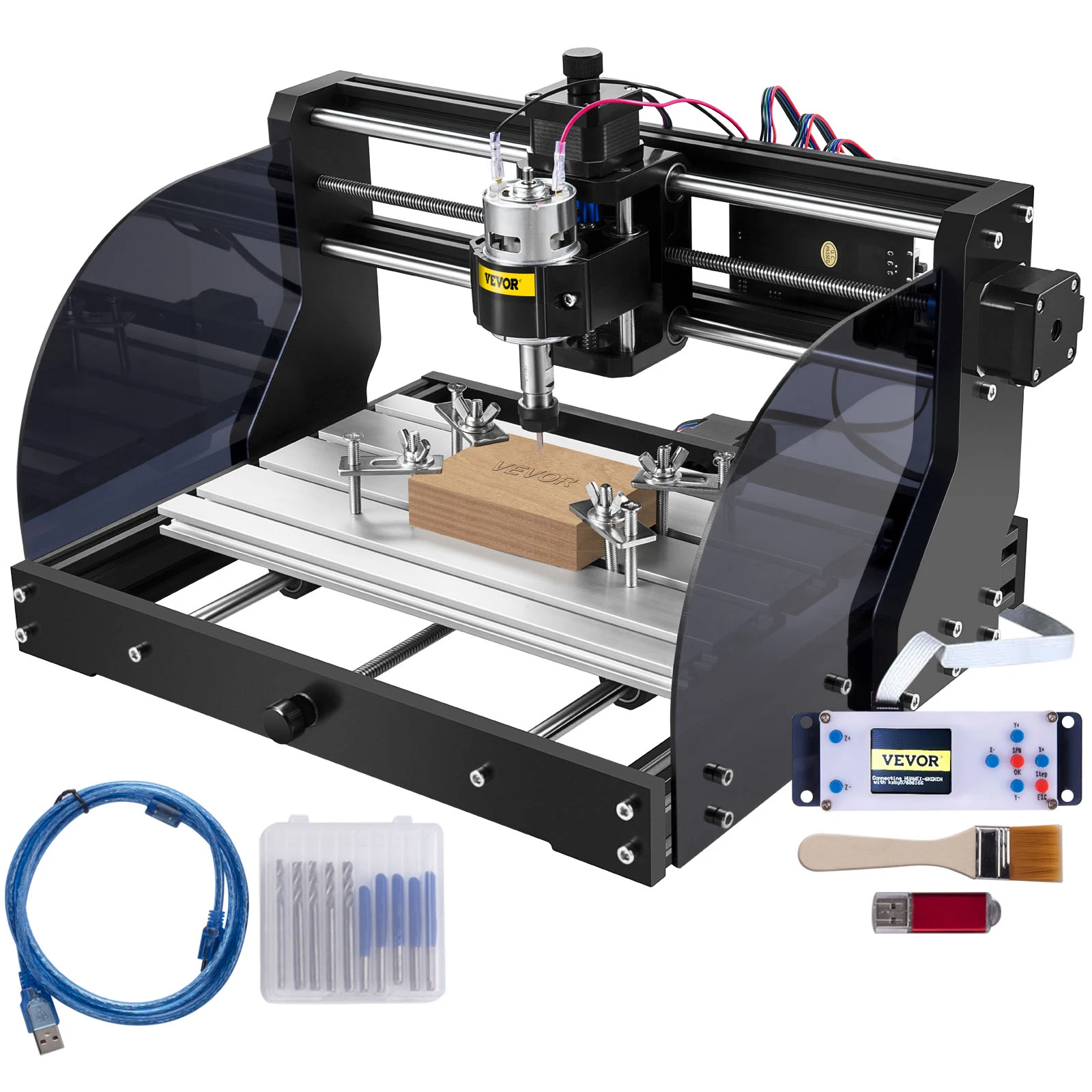 VEVOR CNC 3018 Pro Max DIY Engraving Machine Laser Engraver 3Axis GRBL ...