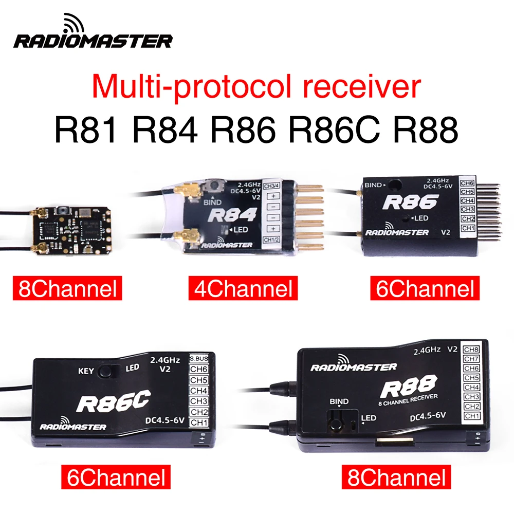 RadioMaster-R81-R84-R86-R86C-R88-R161-R168-2-4GHz-Over-1KM-SBUS-Nano ...