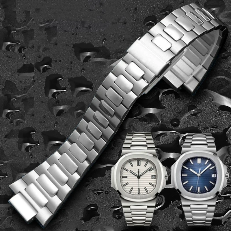25-13mm Stainless Steel Watch Strap Bracelet Metal With Folding Clasp ...