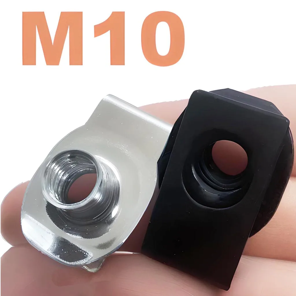 10/5pcs U Type Clips M10 10mm Q312 Cleat Reed Nut Leaf Spring Nuts ...