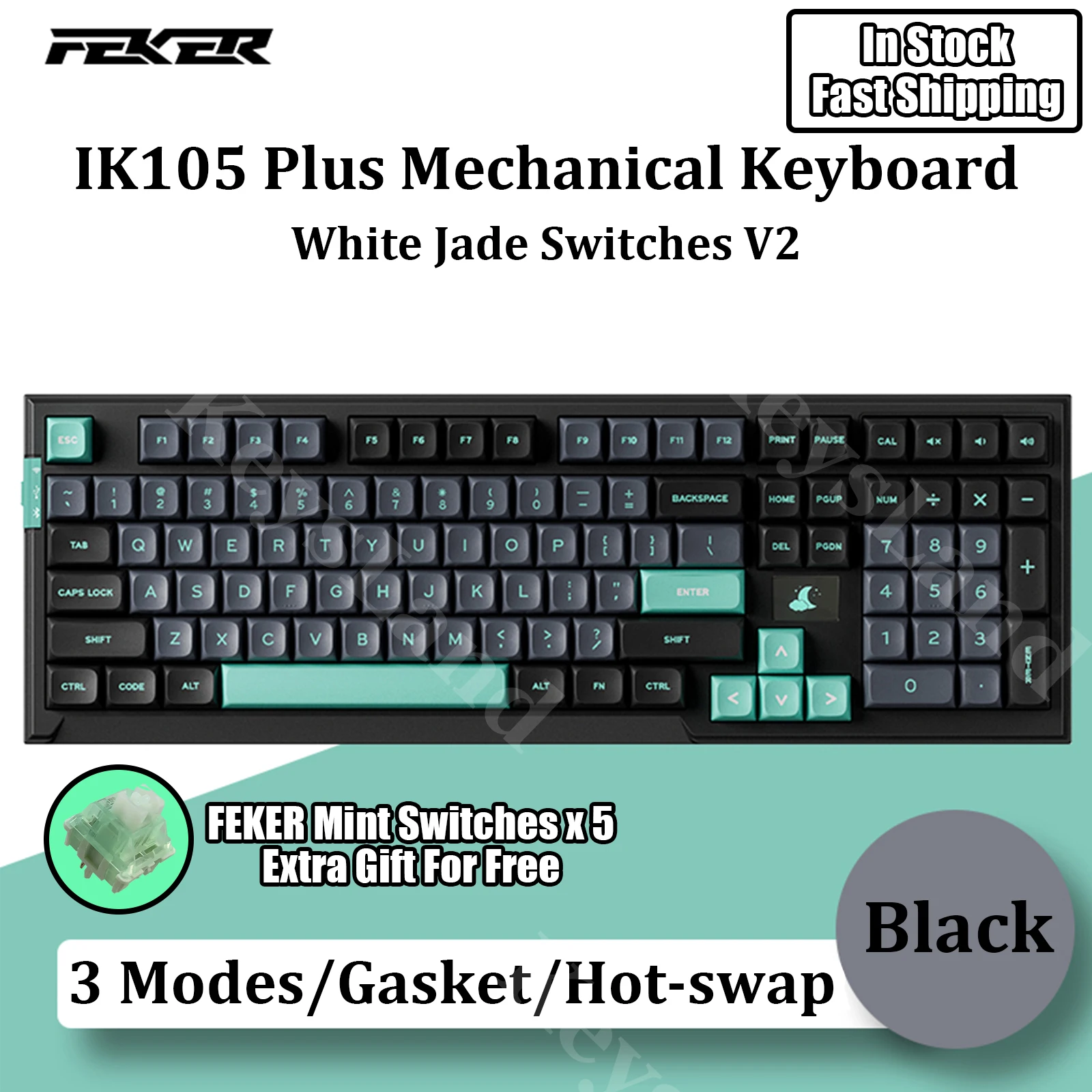 FEKER-Keyboard-mekanik-IK105-Plus-Pro-papan-ketik-Bluetooth-nirkabel-3 ...