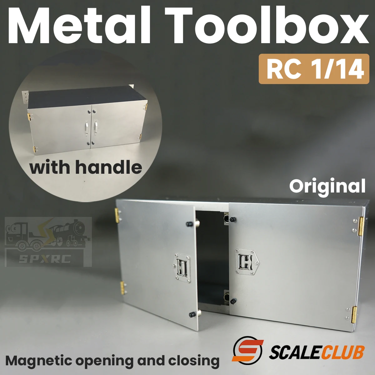 Metal Tool Box Stowable Magnetic Closure For 1/14 Tamiya RC Tractor ...