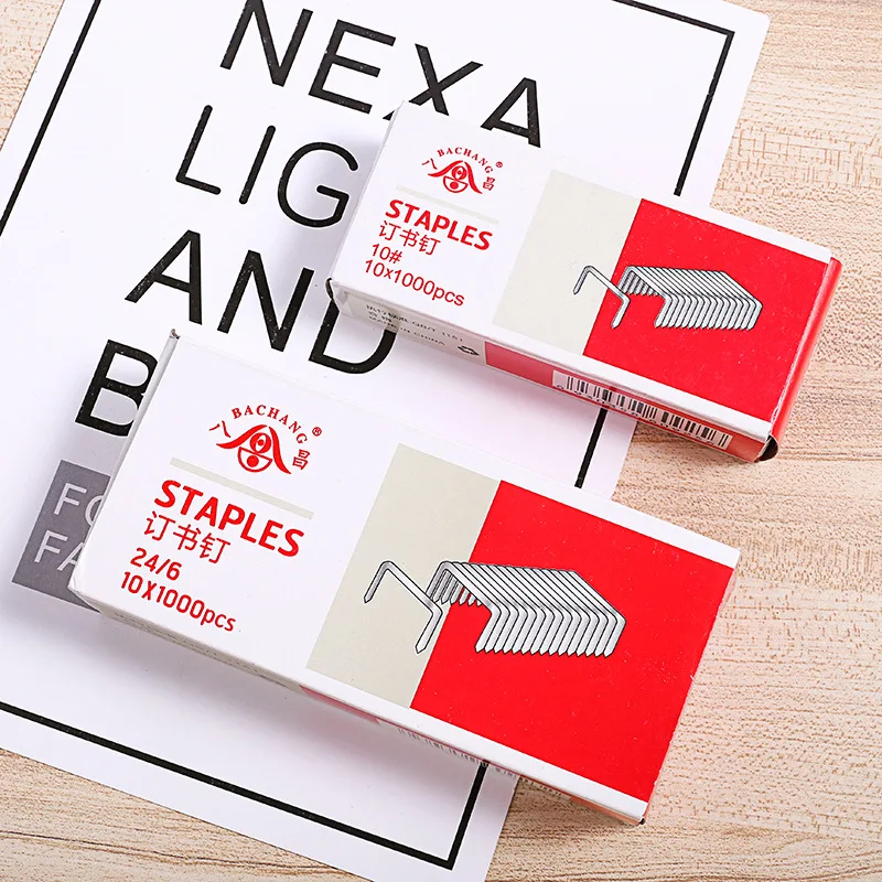 6000 Pieces/box No.10 Metal Staples for Staplers Office School Supplies ...