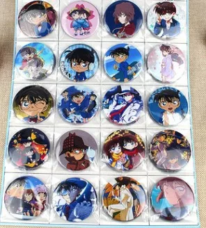 New Design 20pcs/ Set Japan Anime Detective Conan Kind's Cartoon Pin ...