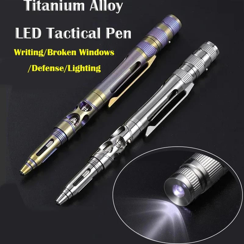 EDC-Titanium-Alloy-LED-Lamp-Pen-Portable-Business-Writing-Multi ...