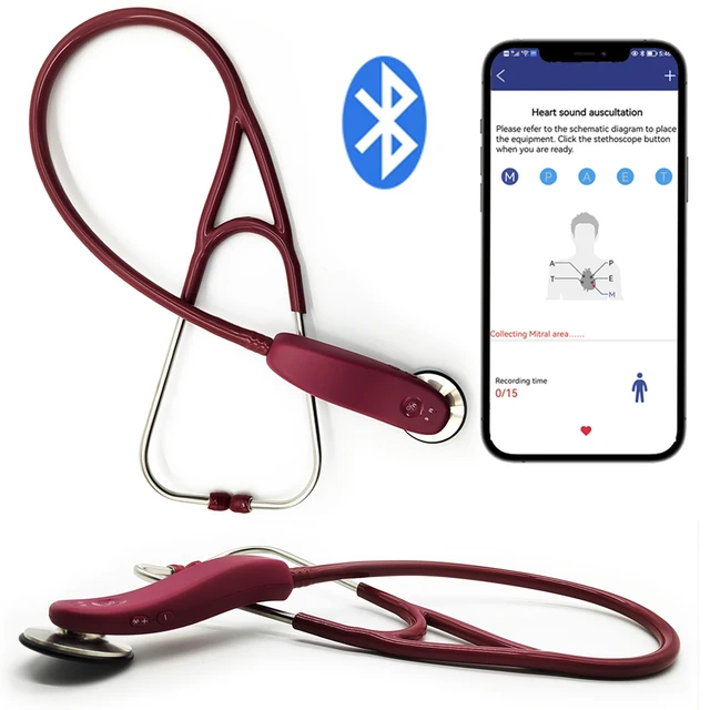 New APP Medical Bluetooth Digital Stethoscope Wireless Intelligent ...