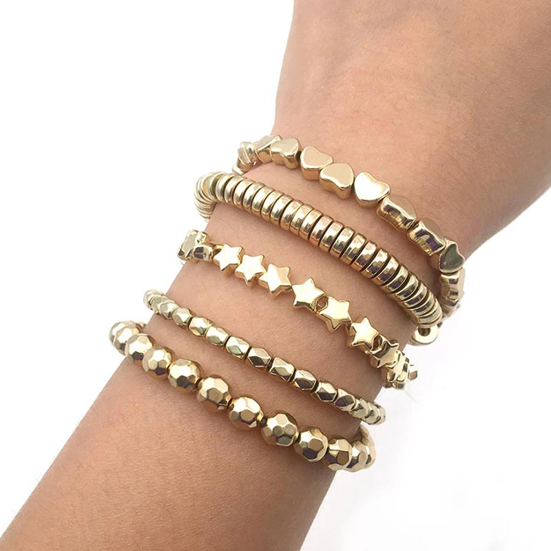 100PC-4mm-6mm-Star-Heart-Round-Beads-For-Needlework-Jewelry-Making-CCB ...