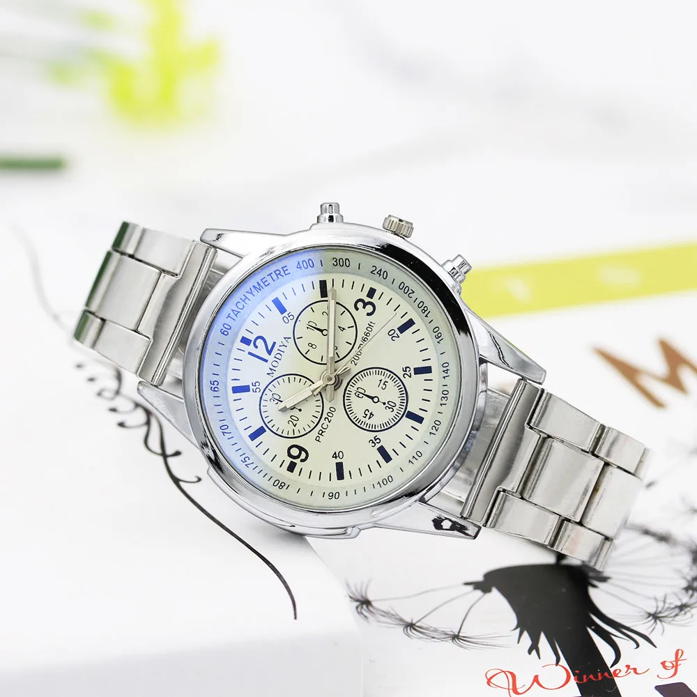 Modiya-With-Calendar-Steel-Band-Men-S-Watch-Three-Eye-Alloy-Watch-Men ...
