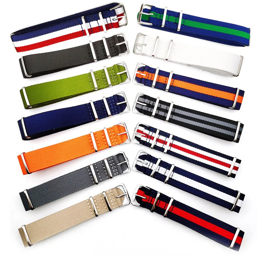 Canvas Band For Nylon Watch Strap Watchbands Belt Metal Buckle Army ...