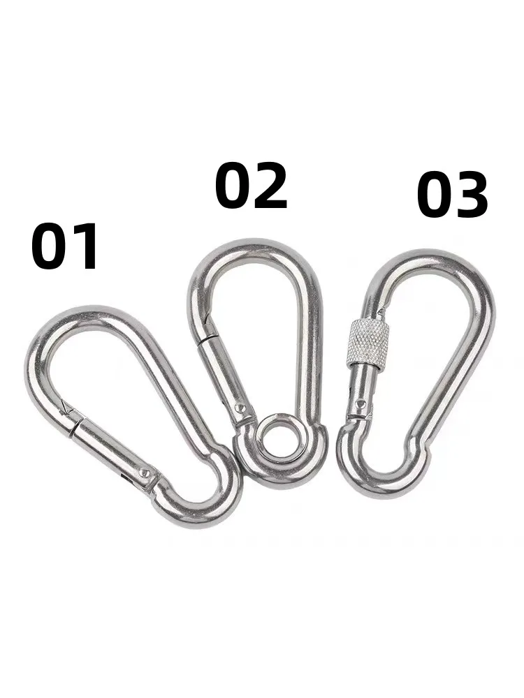 2pcs-M4-M5-Multifunctional-304-Stainless-Steel-Spring-Snap-Carabiner ...