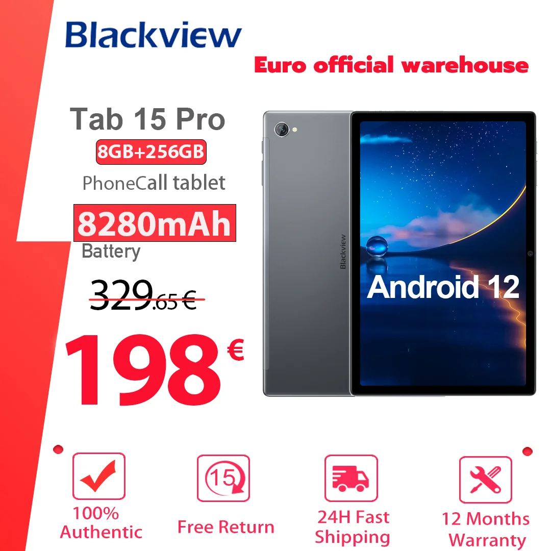 Blackview Tab 15 Pro Tablets 8GB 256GB 10.51'' FHD+ IPS Pad 8280mAh ...