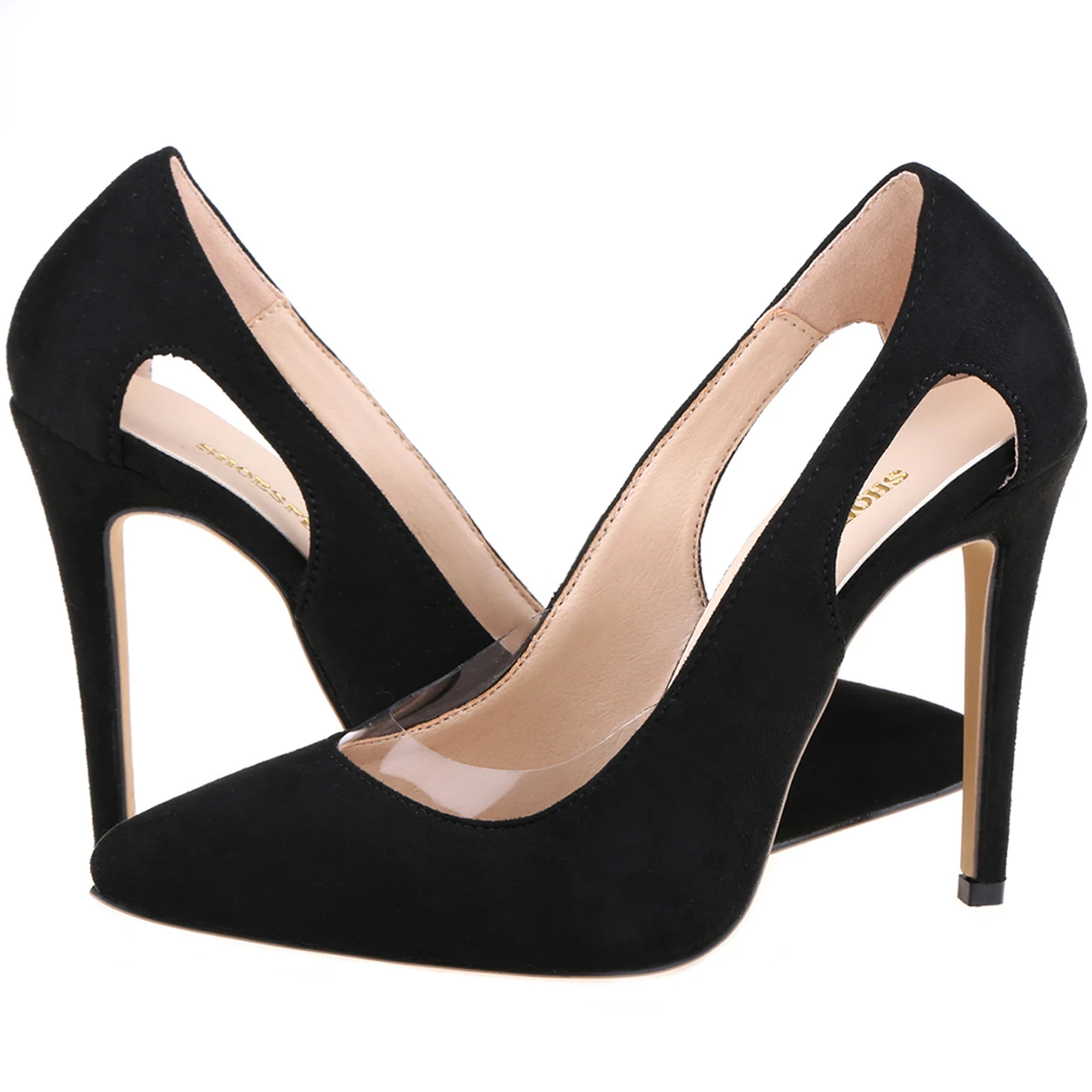 New 2026 Spring Women Pumps Stilettos Fashion Sexy 11cm Hollow Pointed ...