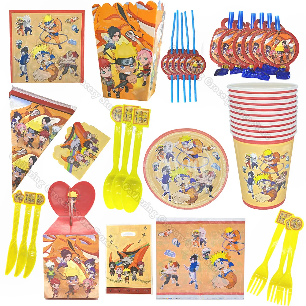 Naruto-Sasuke-Cartoon-Boy-Girls-Birthday-Party-Supplies-DIY-Party-Scene ...