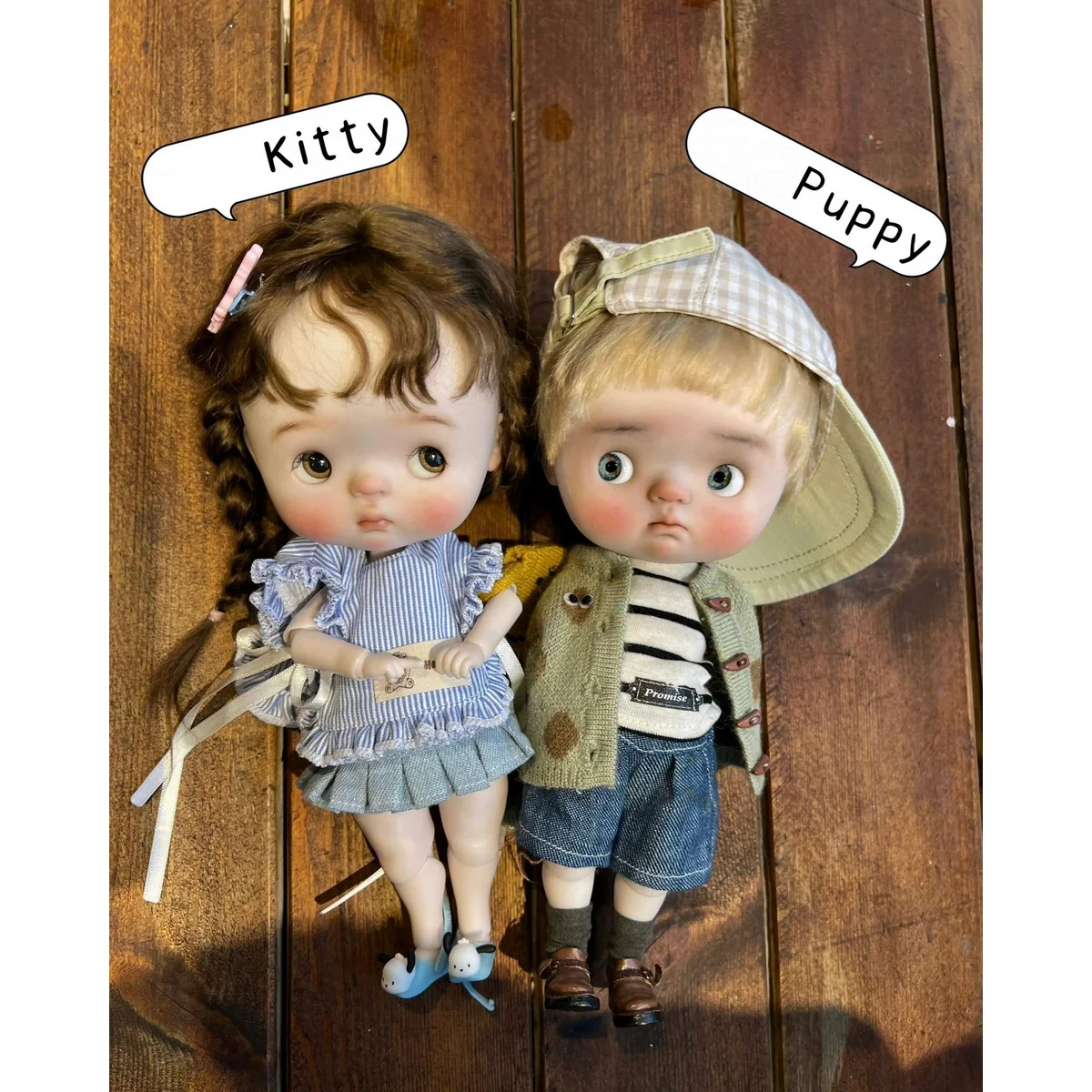PreOrder Puppy KittyQ QBabyMini BJD Doll 1/8 Cute Expression Doll ...