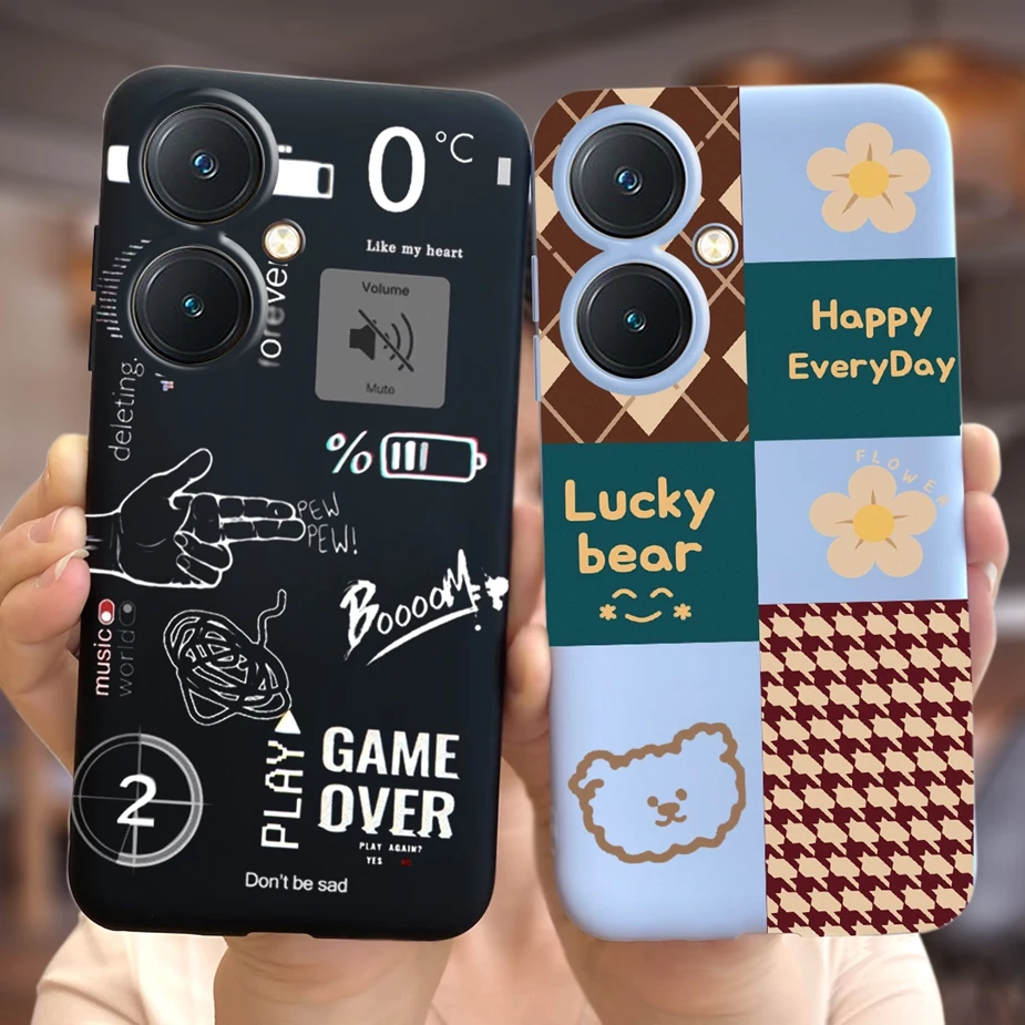 For Vivo Y27 4G Case V2249 Stylish Art Painted Cover Soft Silicone ...