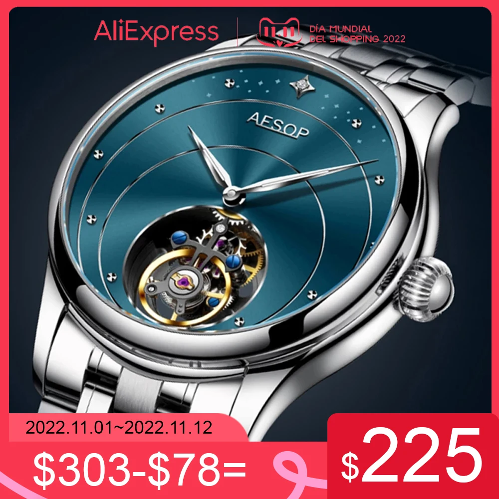 AESOP Flying Tourbillon Skeleton Watches For Men Skeleton Sapphire AESOP Flying Tourbillon Skeleton Watches For Men Skeleton Sapphire