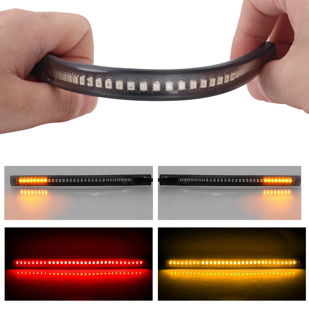 Moto-Flasher-Ring-Fork-Strip-Lamp-Flashing-Blinker-LED-Motorcycle-Turn ...