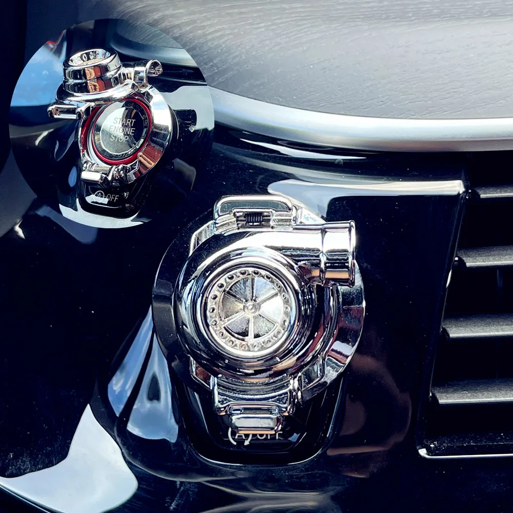 Car-Interior-Decor-Turbo-Engine-Ignition-Start-Switch-Rotate-Cover ...